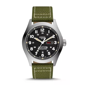 Defender Solar-Powered Olive Nylon Watch