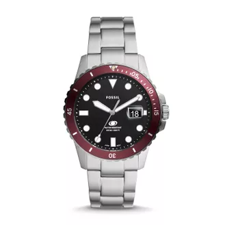 Fossil Blue Dive Three-Hand Date Stainless Steel Watch