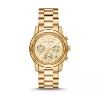 Runway Chronograph Gold-Tone Stainless Steel Watch - MK7323