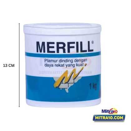 Merfil Plamur Dan Dempul Tembok 1 Kg Putih