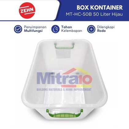 Zehn Box Kontainer Penyimpanan Barang MT-HC-50K 50 Liter Hijau