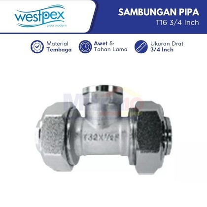 Jual Westpex Sambungan Pipa Female Tee Air Panas Dan Dingin T16 3/4 Inch