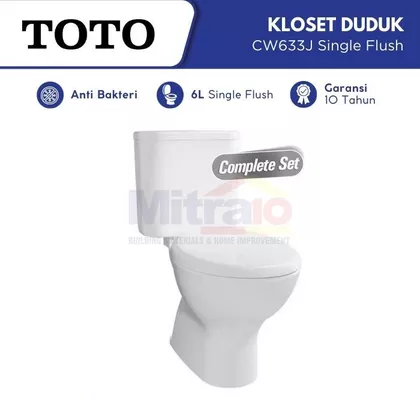 Toto Kloset Duduk Dua Bagian CW633J/SW633JP(PB)+TC505 (Set)